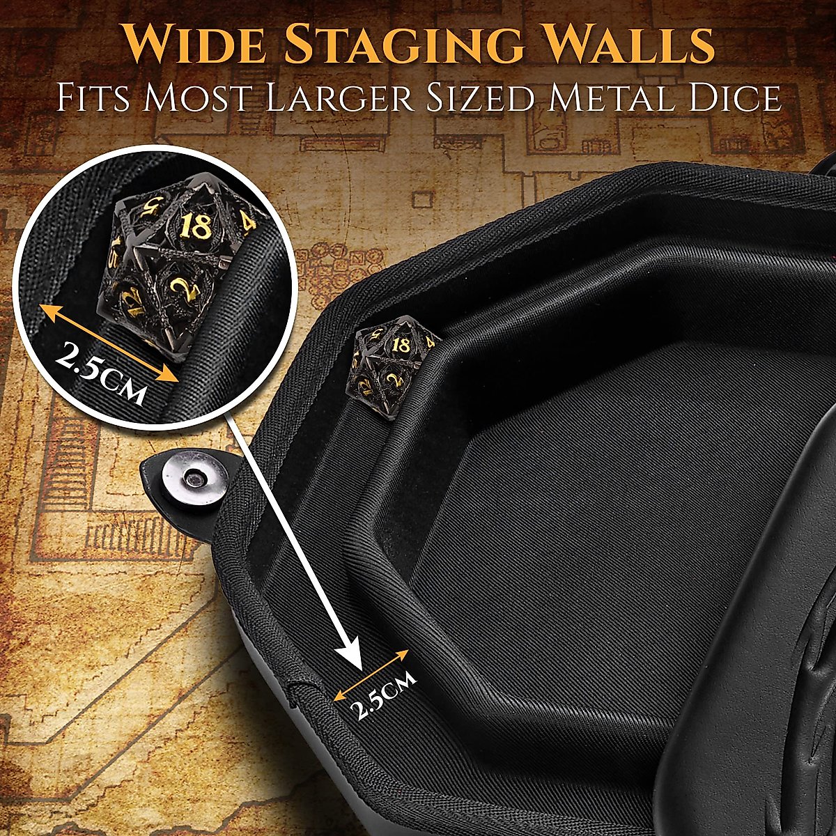 Soar Forge Dice Tray for DND and RPG - Premium Celtic Knot and Dragon Design - Perfect Dice Rolling Tray to Protect Dice for D&D - Compatible with Dungeons and Dragons and Other RPG