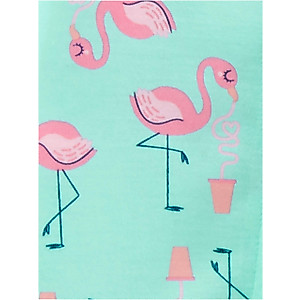 Simple Joys by Carter's Baby Girls' 3-Pack Loose Fit Flame Resistant Polyester Jersey Footed Pajamas, Dinosaur/Flamingo/Strawberry Print, 12 Months