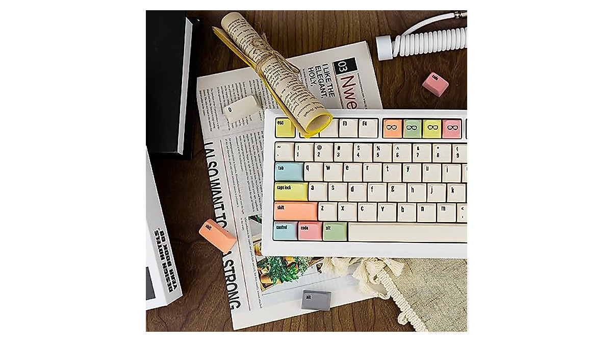 Stylish JOLINTAL 134 Keys Retro Beige Keycaps