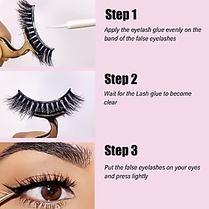 Clear Eyelash Glue Super Strong Hold Clear Eyelash Adhesive Waterproof Lash Glue Latex-Free Suitable for Sensitive Eyes Lashes Glue 5ml 0.18 OZ (1 Pack Clear)