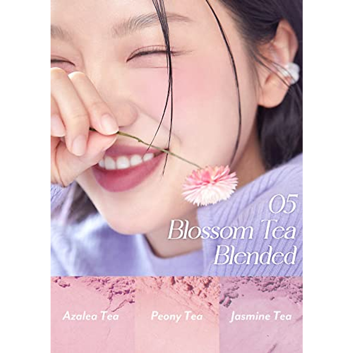 I'm Meme Palette - Afternoon Tea Blusher | Blossom Tea Blended, Cool Tone Blush for Cheek, Soft Pink, Peach, Lavender, 3 Shades Palette, Matte Powder Blush for Face & Cheeks, For All Skin Tones, 0.4oz