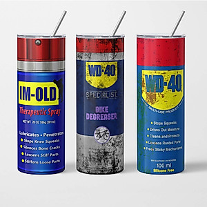 WD40 Dirty Pattern Thermos Cup,Funny Oil Fuel Filter Dirty Pattern 20oz Cup,Insulated Stainless Steel Tumbler With Lid WD40 1