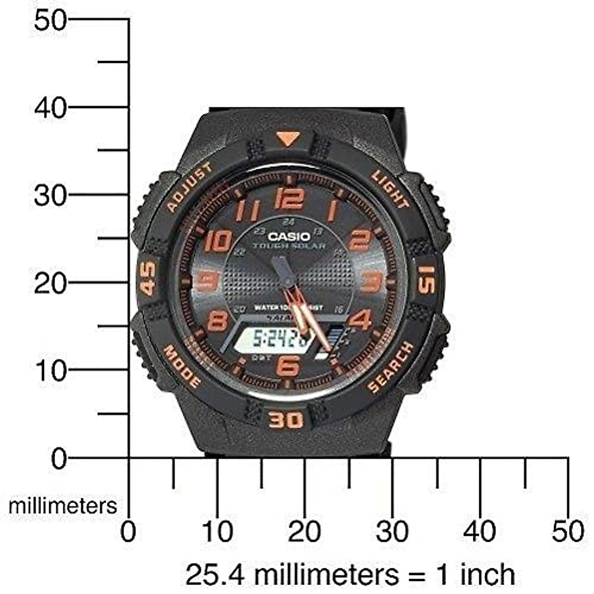 Casio Men's AQS800W-1B2VCF "Slim" Solar Multi-Function Ana-Digi Sport Watch