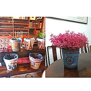 Meltset M Leather Trash Can Round Recycling Wastebasket for Office Bedroom Kitchen Bathroom 10 Liter