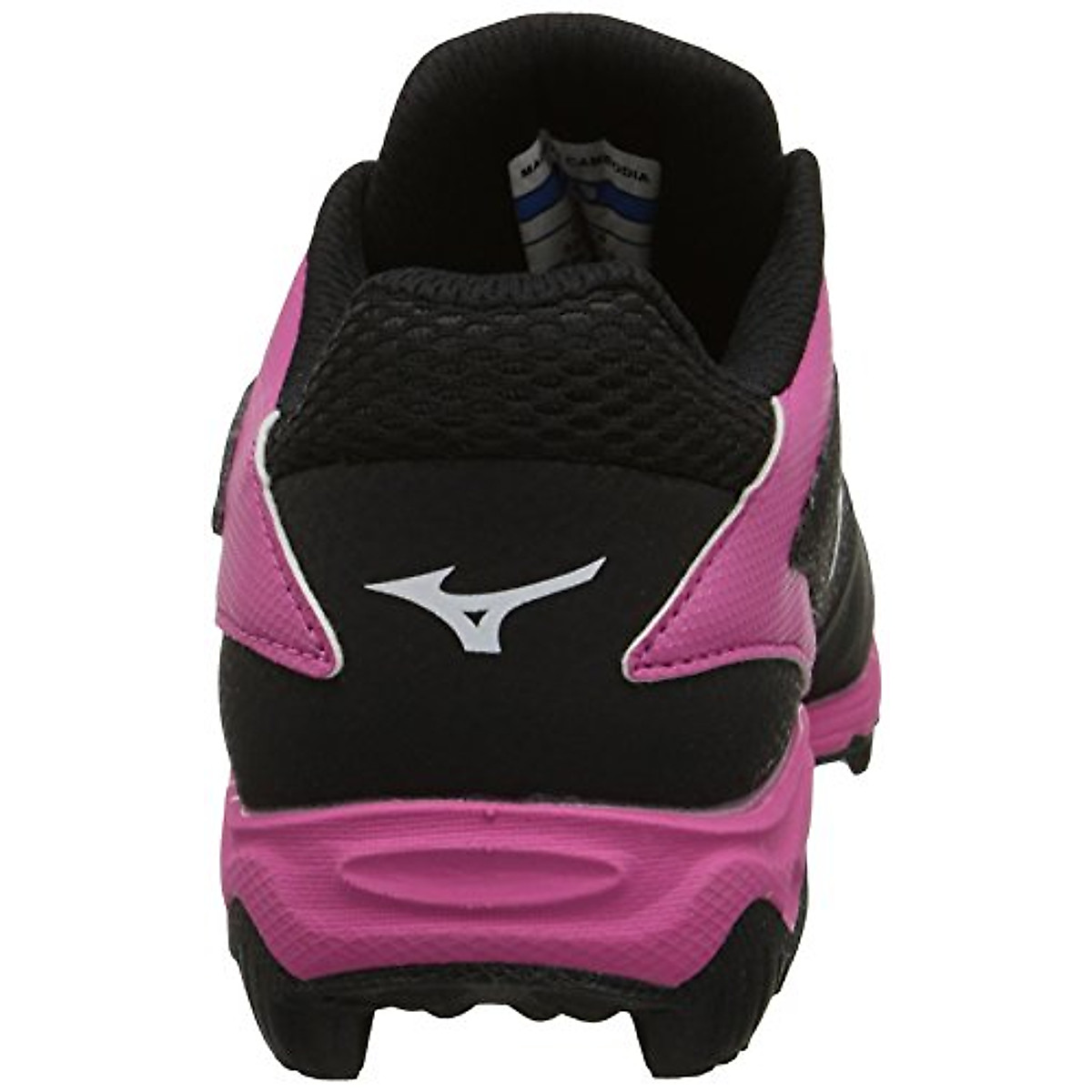 Mizuno 9 Spike ADV YTH FINCH FRHSE6 BP Youth Girls Molded Cleat (Little Kid/Big Kid), Black/Pink, 4.5 M US Big Kid