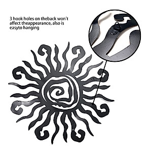 Wacky Sun Metal Wall Art Steel Out Door Decor, Metal Sun Art Wall Decor for Home, Bedroom, Living Room, Office, Garden - 18", Copper