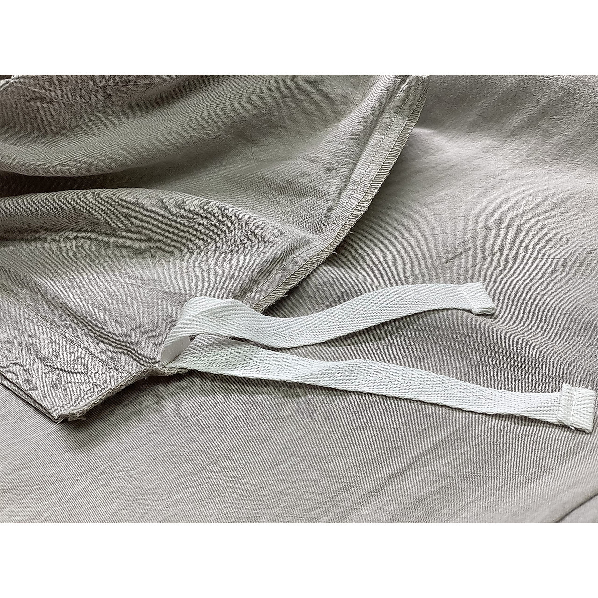 Get Bed Ready Stone Washed Cotton Casual Duvet Cover Set Solid Color Relaxed Modern Style Bedding Natural Wrinkled Lived-in Look Putty (Neutral, King)