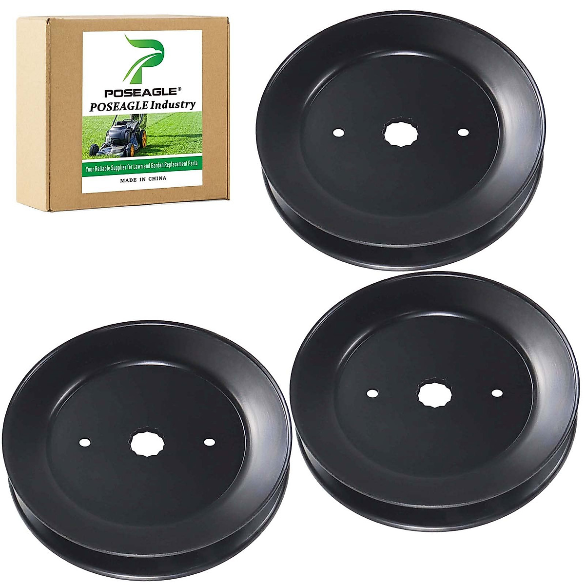 POSEAGLE 3 Pack 153535 Pulley Replaces 153535 Craftsman Pulley 153535, CP 153535 Pulley Craftsman, Mandrel Pulley 173436 Pulley, 532153535, 532173436, 129861, 177865, 539112171, Ariens 21546127