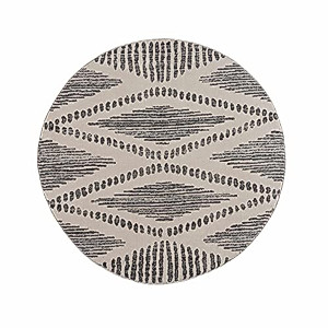 Tigris Collection Nikea Geometric Southwestern Farmhouse Living Room Bedroom Dining Room Area Rug - Vintage Distressed - Boho Aztec Tribal Pattern - Ivory, Beige, Gray - 7'10" x 10'