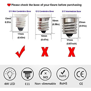 SZHZBZW E11 Led Bulb Replaces T4/T3 JD Type Clear Light Bulbs Warm White 3000K 2 Pack