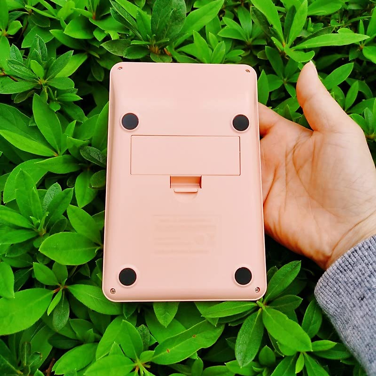 MJWDP 12 Digit Desk Calculator Large Big Buttons Financial Business Accounting Tool Orange Battery and Solar Power