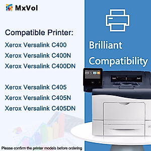 MxVol Remanufactured Xerox VersaLink C400 C405 Toner Cartridges Replacement for Xerox 106R03512 106R03514 106R03515 106R03513 use for Xerox VersaLink C400N C400DN C405N C405DN Printer, 4-Pack