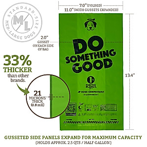 Doggy Do Good Poop Bags | Dog Waste Bags | Unscented, USDA Certified Biobased, Thick & Leak Proof, Easy Open | Standard Size | 180 Count