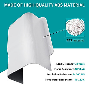 TAKTOPEAK 4" W Wall Cover, Decorative PVC Line Set Cover Kit Parts Accessories for Ductless Mini Split Air Conditioners, Central AC and Heat Pumps