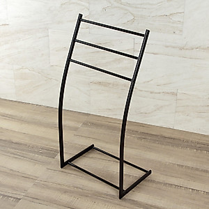 Kingston Brass Edenscape Freestanding 3-Bar Towel Rack Brushed Nickel