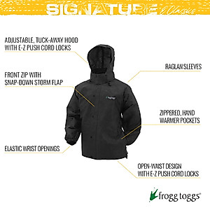 FROGG TOGGS Men's Classic Pro Action Waterproof Breathable Rain Jacket