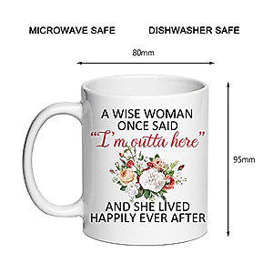 Retirement Gifts for Women Mom - A Wise Woman Once Said Retired 2023 Mug - Gift for Retirement 2023 Party Mom, Friend Boss Coworker, Sister 11oz Retirees Farewell Gift (1)