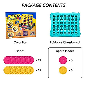 Pup Go 4 in a Row Game - 6 Spare Discs Included, Board Games Toys for Boys, Classic Four in a Row and Family Fun Games for Ages 3 4 5 6 7 8 12 Year Old Kids Children Adults (Green)