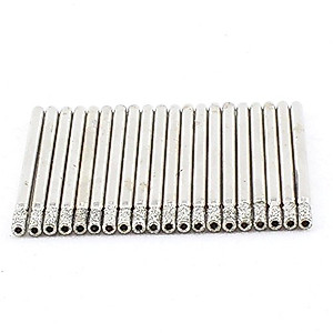 JINGLING 2.5mm 3/32" inch Diamond Small Drill Bit Hole Saw Masonry Tools for Glass Tile Stone Pack of 20Pcs