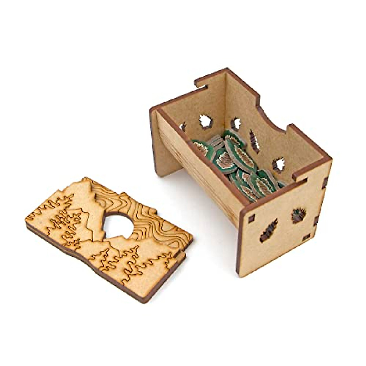 TowerRex Board Game Organizer for Cascadia board game box, Cascadia board game organizer, Cascadia board game components storage insert accessory