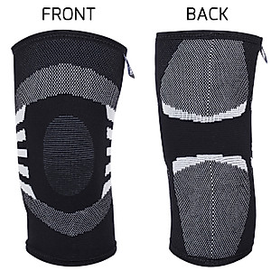 Knee Compression Sleeves (1 Pair) - Support for Arthritis Prevention & Recovery (X-Large, Grey)