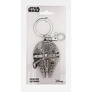 Disney Star Wars Millennium Falcon Pewter Key Ring,Silver ,Large