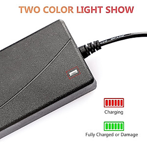 BXIZXD 42V Charger 3-Prong Inline Connector for 36V Pocket Mod/Dirt Quad/Sports Mod Electric Scooter Lithium Battery Power Supply, Battery Charger for Electric Scooter