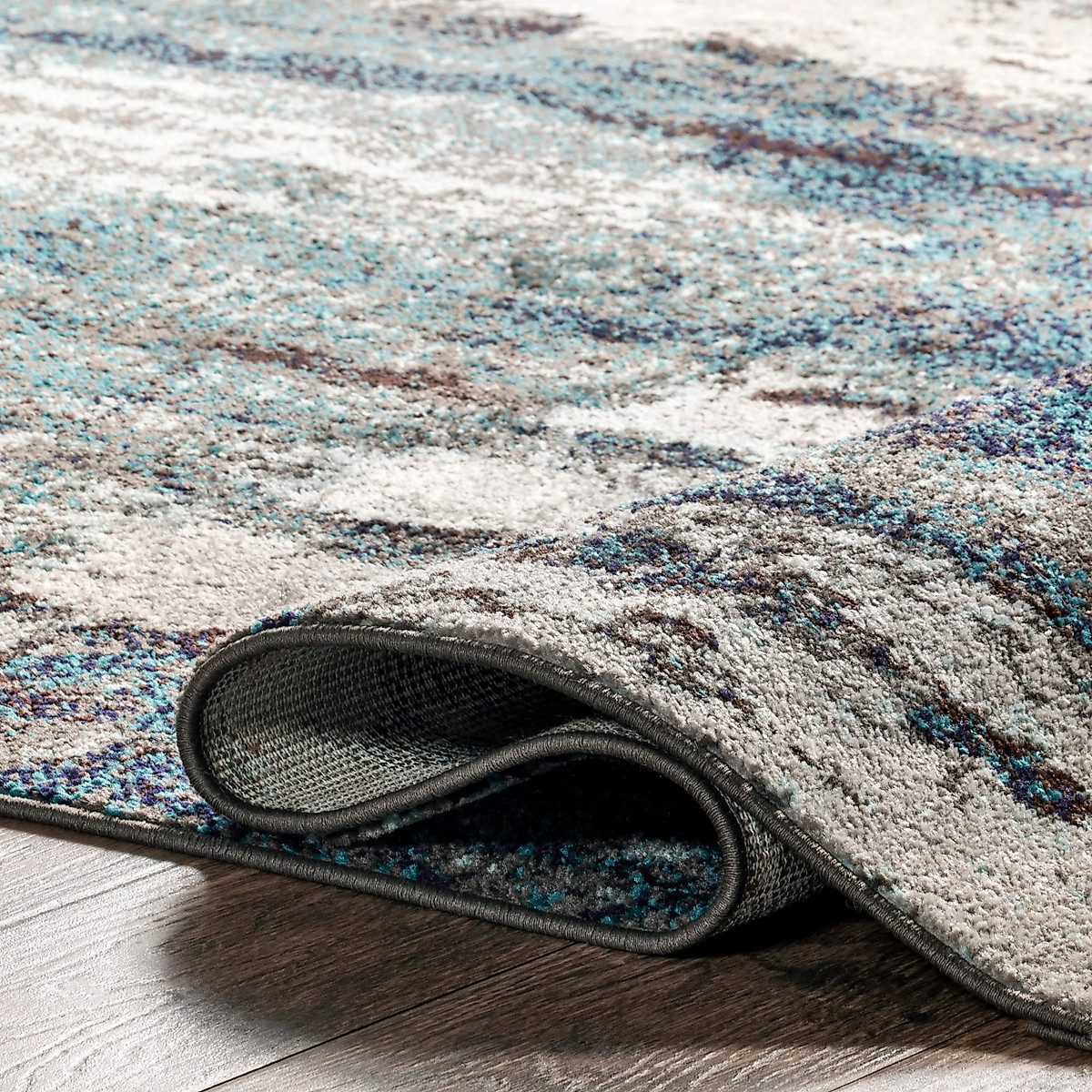 nuLOOM Haydee Glacial Abstract Area Rug, 10x14, Blue