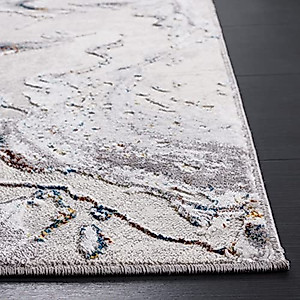 Safavieh Amelia Collection 9' x 12' Grey/Blue Gold ALA277K Modern Abstract Non-Shedding Area Rug