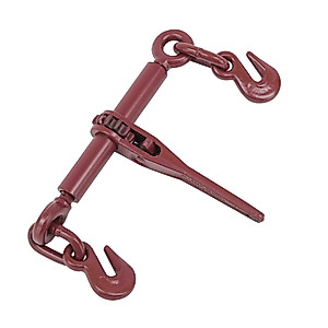 Mytee Products (2 Pack) Ratchet Chain Binder 1/4" - 5/16" Chain Binders Tie Down Hauling Red