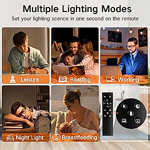 OUTON Standing Lamp, Modern Floor Lamp with Remote,4 Color Temperatures, Stepless Dimmable Brightness, Timmer, Torchiere Lamps for Living Room, Bedroom, Office, Reading(9W LED Bulbs Included)