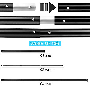 Backdrop Stand 6.5x10ft/2x3m,BDDFOTO Photo Video Party Background Stand Support System for Parties with Carring Bag