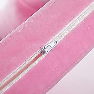 Heritage Kids Rainbow Convertible Flip Lounger Foam Chair - Soft Plush Fabric - Ages 3+, Pink