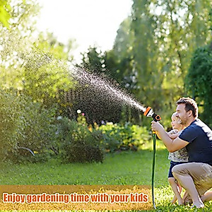 Hose Nozzle Hose Sprayer Hose Spray Nozzle Thumb Control Garden Hose Nozzle Heavy Duty with 8 Patterns Water Hose Nozzle Sprayer Hose Nozzles in Lawn and Garden for Cleaning, Watering, Washing