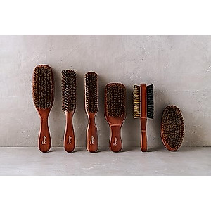 Diane Premium 100% Boar Bristle 2-Sided Club Brush for Men and Barbers, Medium and Firm Bristles for Thick Coarse Hair, Detangling, Smoothing