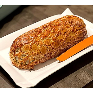 Stainless Steel Dough Lattice Top Cookie Pie Pizza Bread Pastry Crust Roller Cutter,Wood Handle