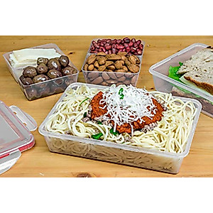 Bento Lunch Box 3pcs set 24oz - Meal Prep Containers Microwavable - BPA Free - External Leak Proof - Portion Control Containers - Food Prep Containers Dishwasher Friendly - Snap Locking Lid