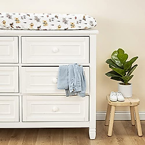 Trend Lab Dog Park Deluxe Flannel Changing Pad Cover, White