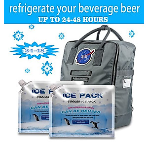 HenryDa 6 Pieces Reusable ice Packs for Coolers,Long Lasting Cooler ice Pack, 24to 48 Hours of Cold Gel Ice Pack.Lunch Bag CoolerIt can Hold 1400-1600ml of Water