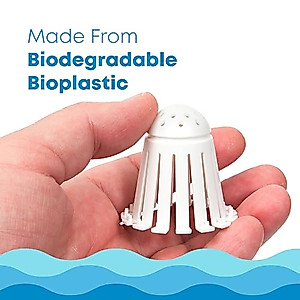 TubShroom Toss 21pk Disposable Bath Tub Drain Strainers - Hair Catcher Snare for Shower Bathtub to Prevent Clogged Drains, Traps Human and Pet Hair, One Year Supply (White)