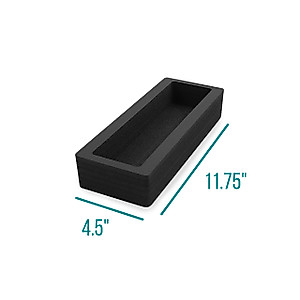 Polar Whale 2 Tea Bag Storage Deluxe Organizers Tray Drawer Bin Insert for Kitchen Home Office Condiments Packets Waterproof Washable Black Foam 4.5 X 11.75 Inches