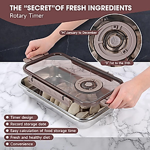 GANTIEXIA Large Food Containers with Lids Meal Prep Container Airtight Pantry Kitchen Storage Containers Set Reusable Stainless Steel Bowl for Home, Travel, Work, Party, Leftovers (203OZ+128OZ+74OZ)