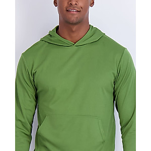 Real Essentials Men's Mesh Quick Dry Fit Long Sleeve Active Athletic Hoodie Performance T-Shirt Workout Running Fitness Sports Fishing Casual Sweatshirt UPF Outdoor Hiking-Set 6, XXX-Large - Pack of 3