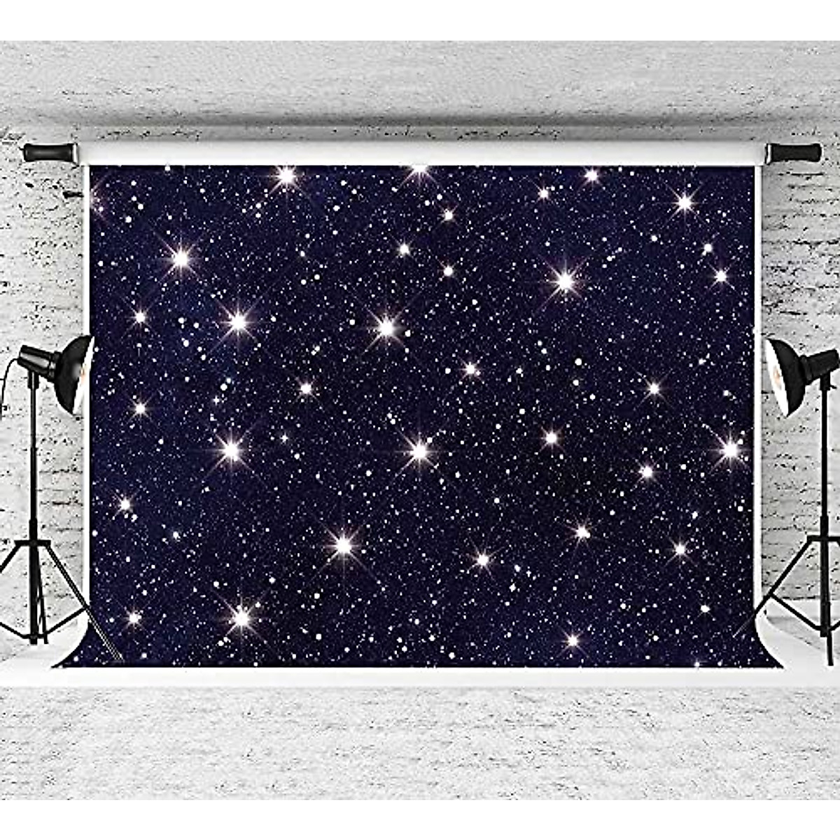 Yongqian Night Sky Star Backdrops Universe Space Theme Starry Photography Backdrop Galaxy Stars Children Boy 1st Birthday Party Photo Background Newborn Baby Shower Banner Studio Booth Vinyl 7x5ft