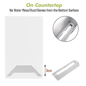 Cozee Bay Bamboo Paper Towel Dispenser, Paper Towel Holder with Lid for Home and Commercial, Wall Mount or Countertop for Multifold, C Fold, Z fold, Trifold Hand Towels (White)