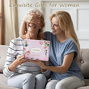 Grandma Gifts Christmas, Embroidery Can-vas Tote Bag w Makeup Bag Inner Pocket Gifts Box Card Set for Women, Gifts for Grandma, Grandma Bag, Personalized Grandma Birthday Gifts, Best Grandma Ever