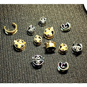 SUPTOP Snake Ear Plugs and Tunnels for Women Unique Ear Saddles for Men Gold Ear Tunnels Size 0 Gauges Stretched Ears