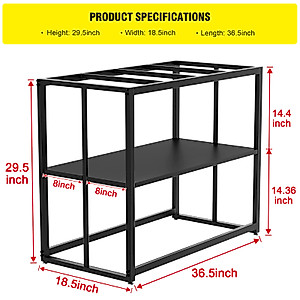 Likeem Fish Tank Stand Metal Aquarium Stand 40 Gallon Aquarium Turtle Tank 36.5" x 18.5" x 29.5"