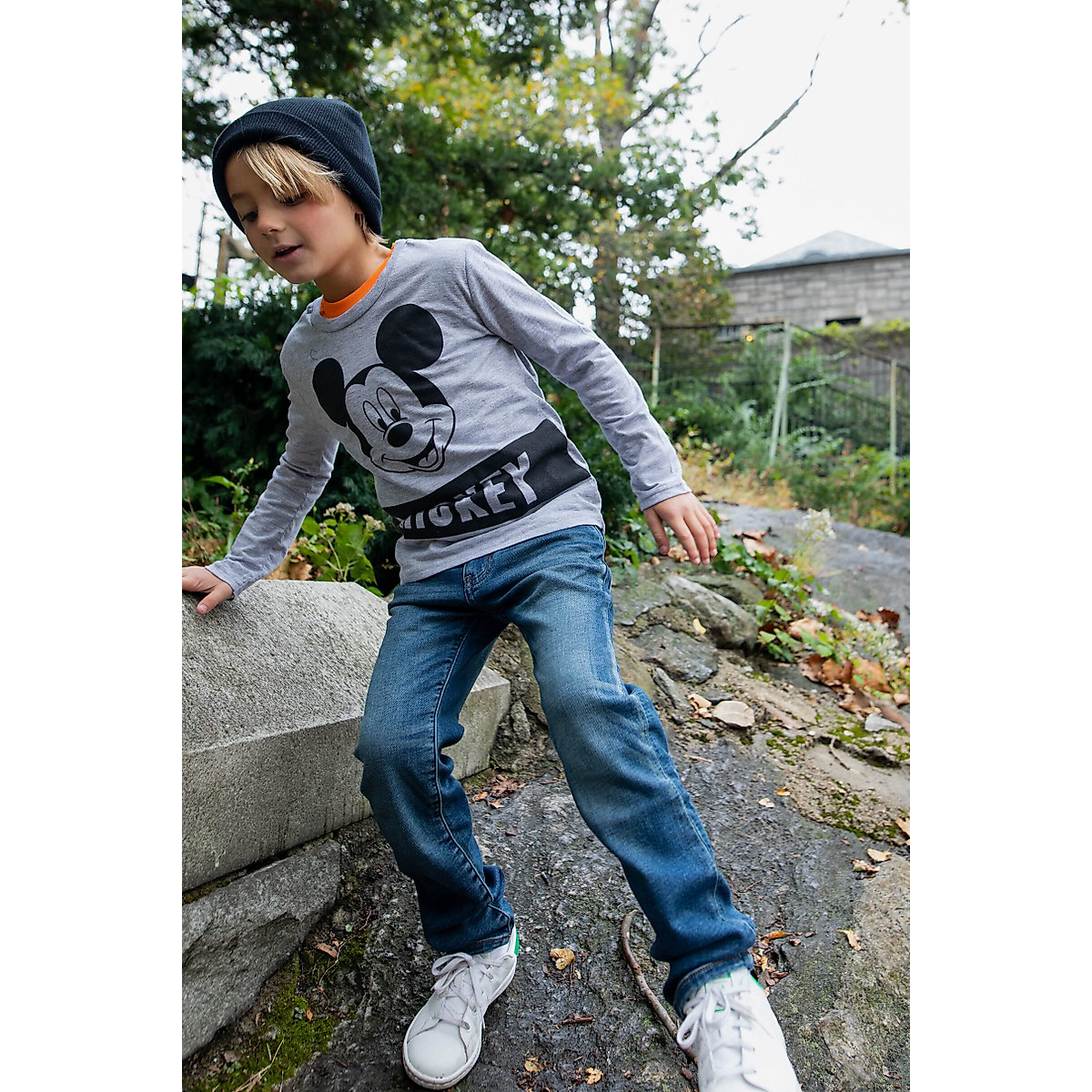 Disney Mickey Mouse Infant Baby Boys 3 Pack Long Sleeve T-Shirts Red/Blue/Grey 18 Months