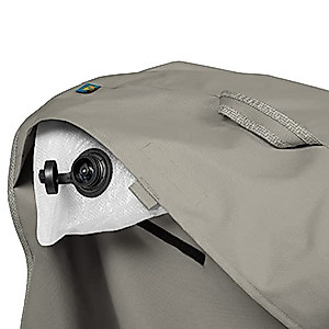 Duck Covers Weekend Water-Resistant Outdoor Round Table & Chair Cover with Integrated Duck Dome, 106 x 32 Inch, Moon Rock, Patio Covers for Outdoor Furniture